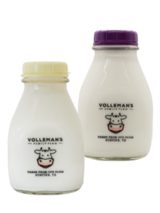 Volleman's Family Farm - Milk in glass bottles from a local Texan family