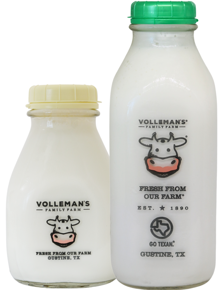 Volleman's Family Farm - Milk in glass bottles from a local Texan family
